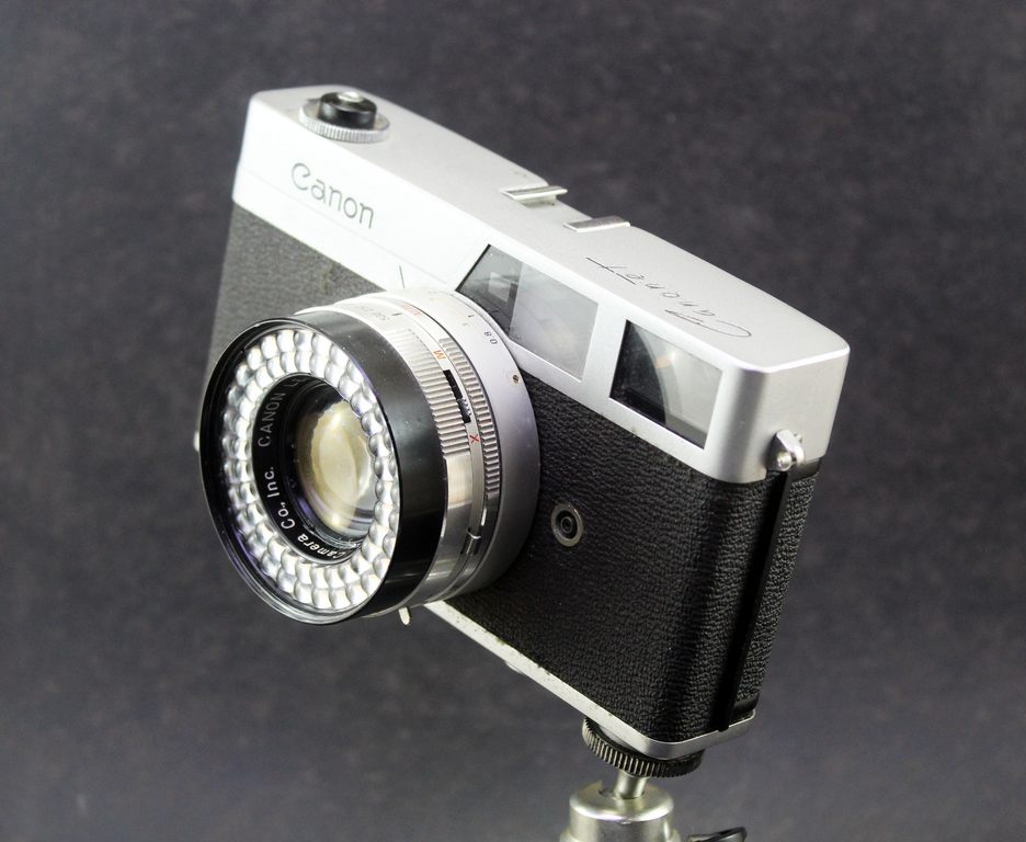 Excelente Câmera Canon Canonet Rangefinder analógica anos 70 • Familia Muda