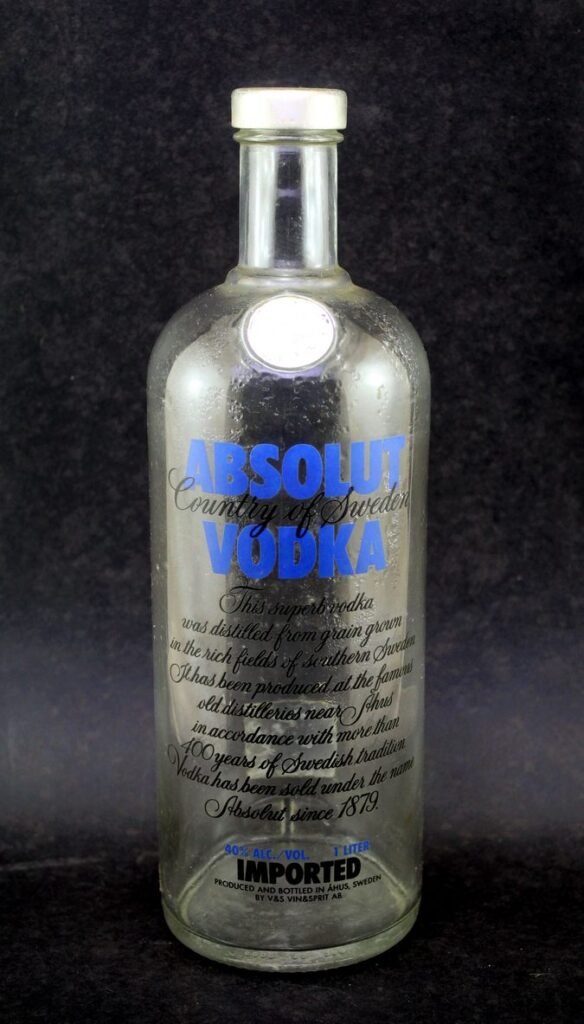 Garrafa Absolut 1L vazia • Familia Muda