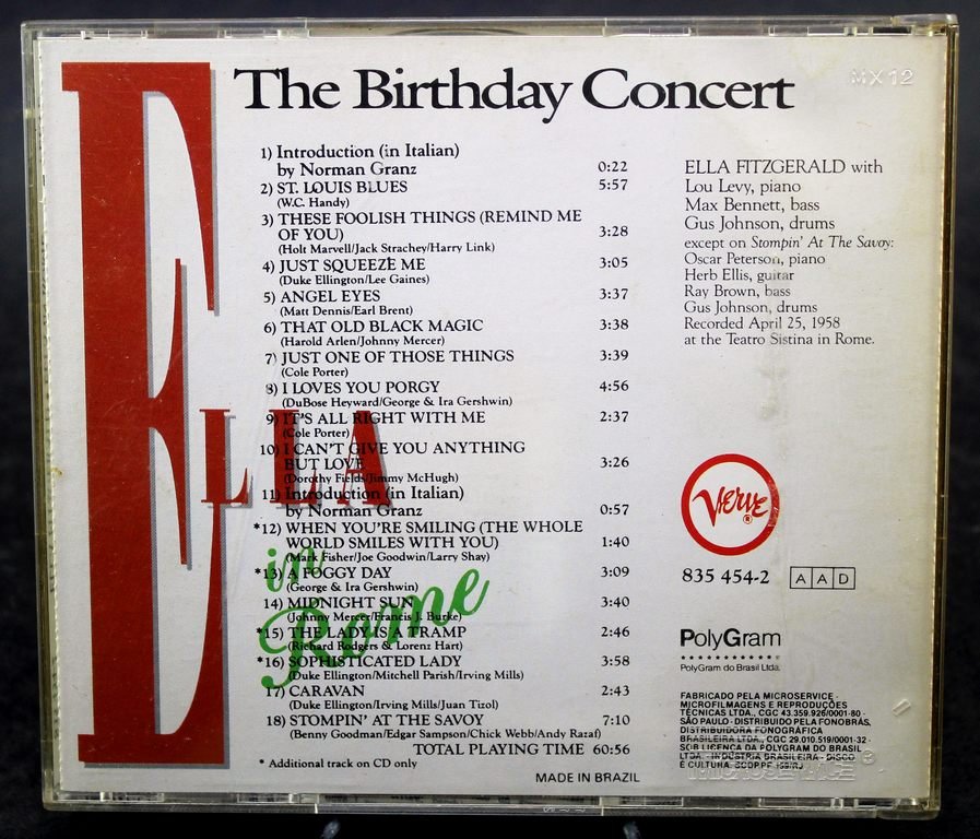 CD Ella Fitzgerald - Ella In Rome: The Birthday Concert • Familia Muda
